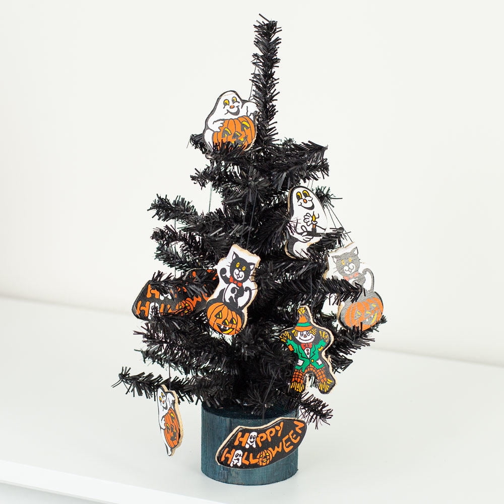 Decorated Halloween Artificial Canadian Pine Tree: Add a Spooky Touch ...