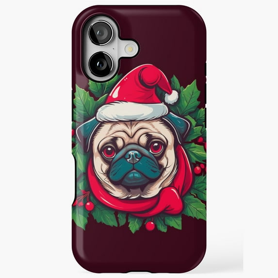 Decorated Holiday Christmas Dog Festive Cartoon Phone Case for iPhone ...