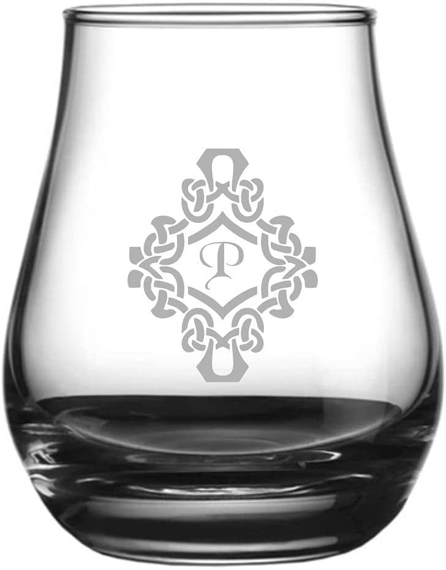 Decorated P Monogram Etched 4.1oz Spey Dram Whisky Glass - Walmart.com