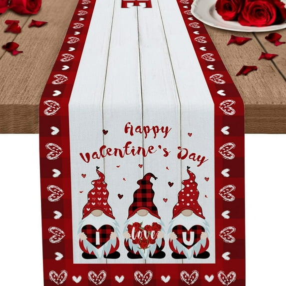 Decorated Table Flags For Valentine's Day Family Gatherings Retro ...
