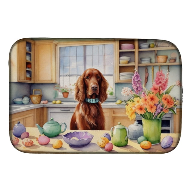 Decorating Easter Irish Setter Dish Drying Mat - Walmart Business Supplies