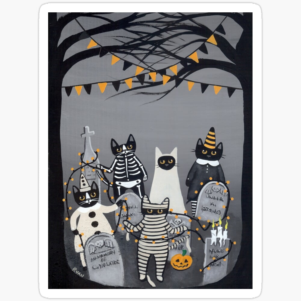 Decorating The Graveyard Sticker Phone Decal Water Bottle Stickers Car ...