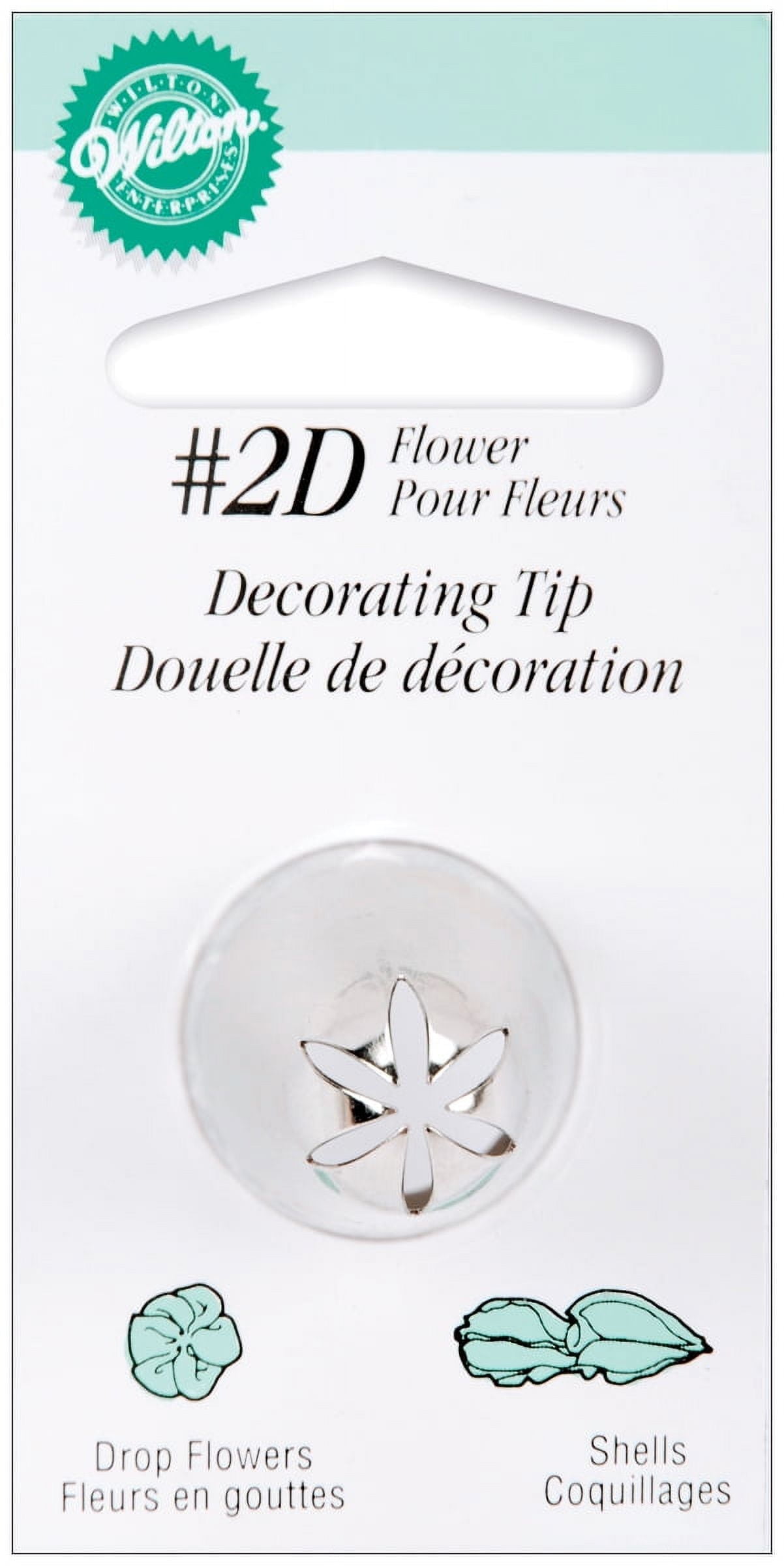 Wilton, Decorating Tip, #2D Drop Flower, Piping Icing Flowers - Walmart.com