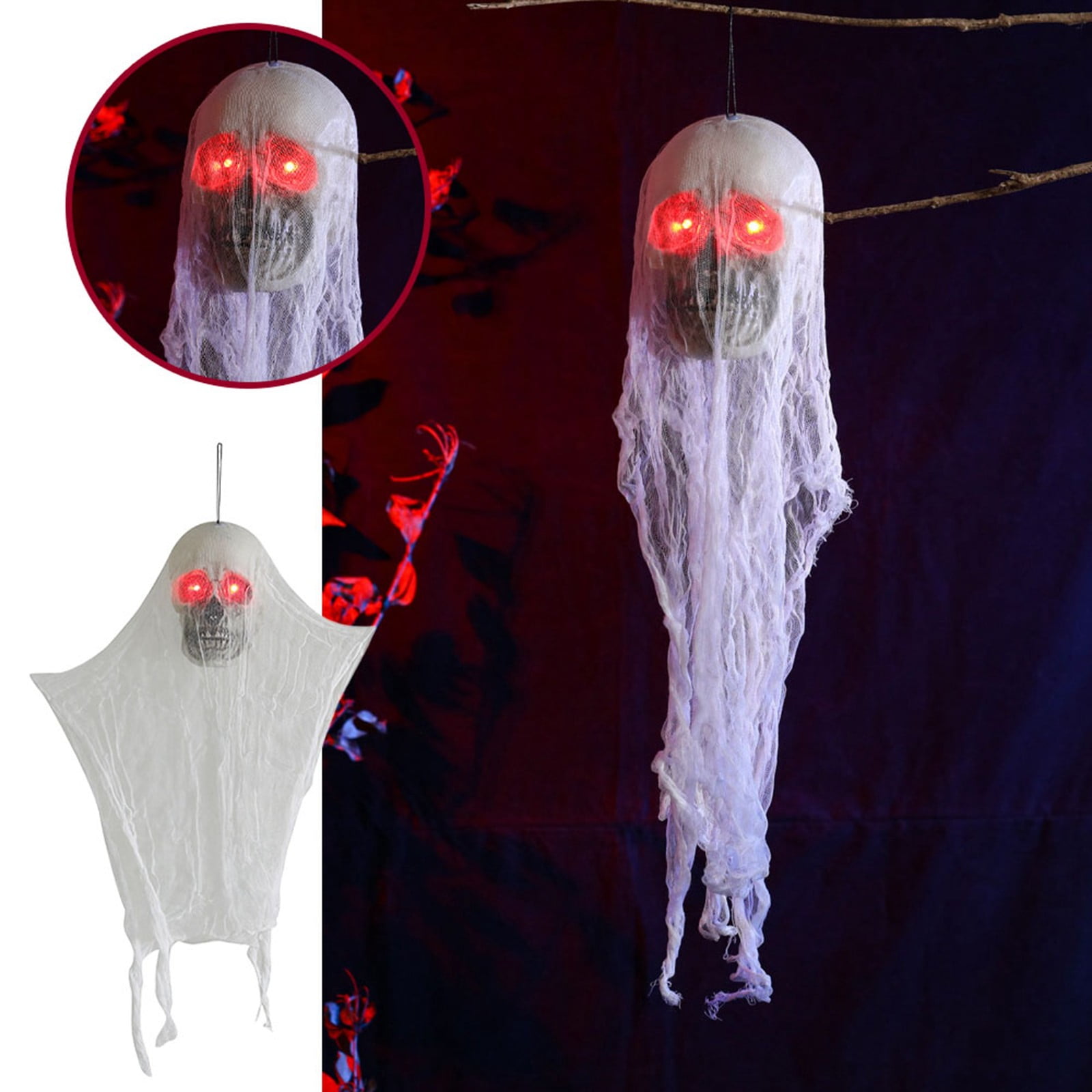 Decoration Animated Hanging Pendant With Red Glowing Eyes Glowing White ...