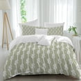 Decoration Art 4 Piece Duvet Cover Set Queen Size Vintage Sage Green ...