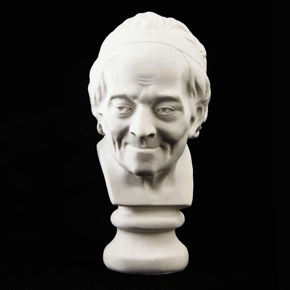 Decoration Bust of Voltaire Sculpture Statue Resin Sketch Draw Plaster ...