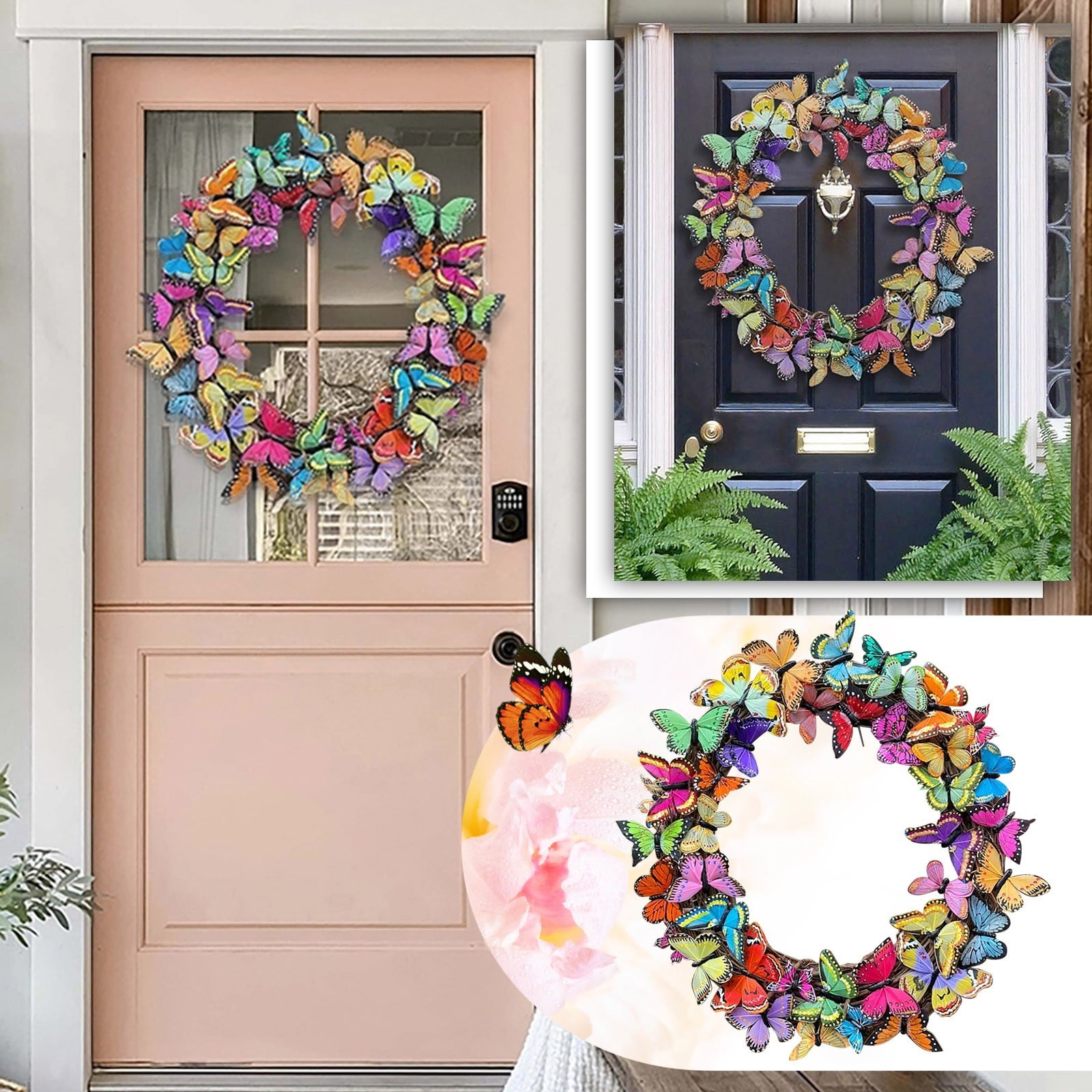 Decoration & Clearance Butterflies For Spring Door Decor Garden ...