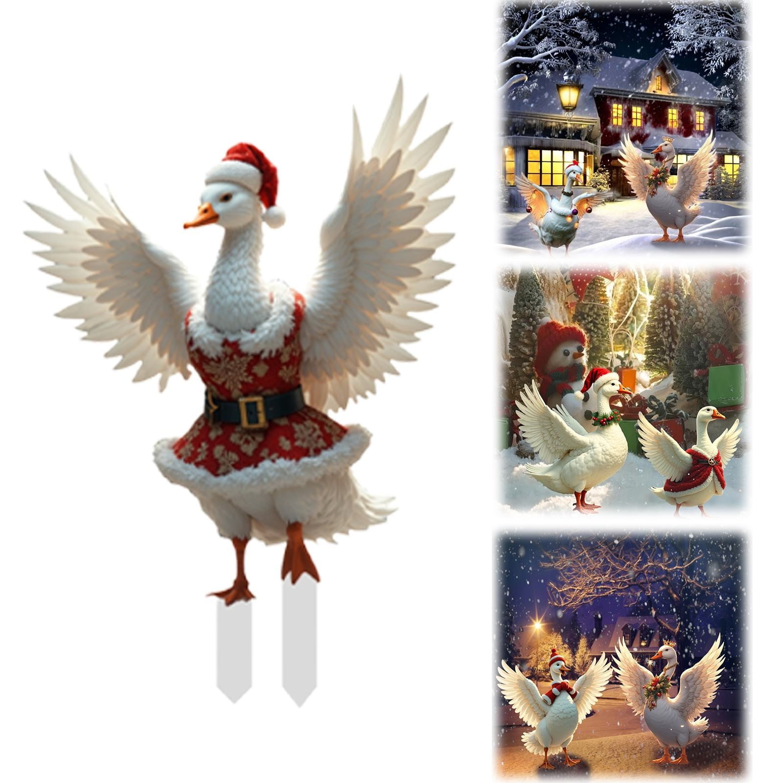 Decoration & Clearance Christmas Animals Yard Art Garden Stakes Pig Duck Rooster Animal Garden ...