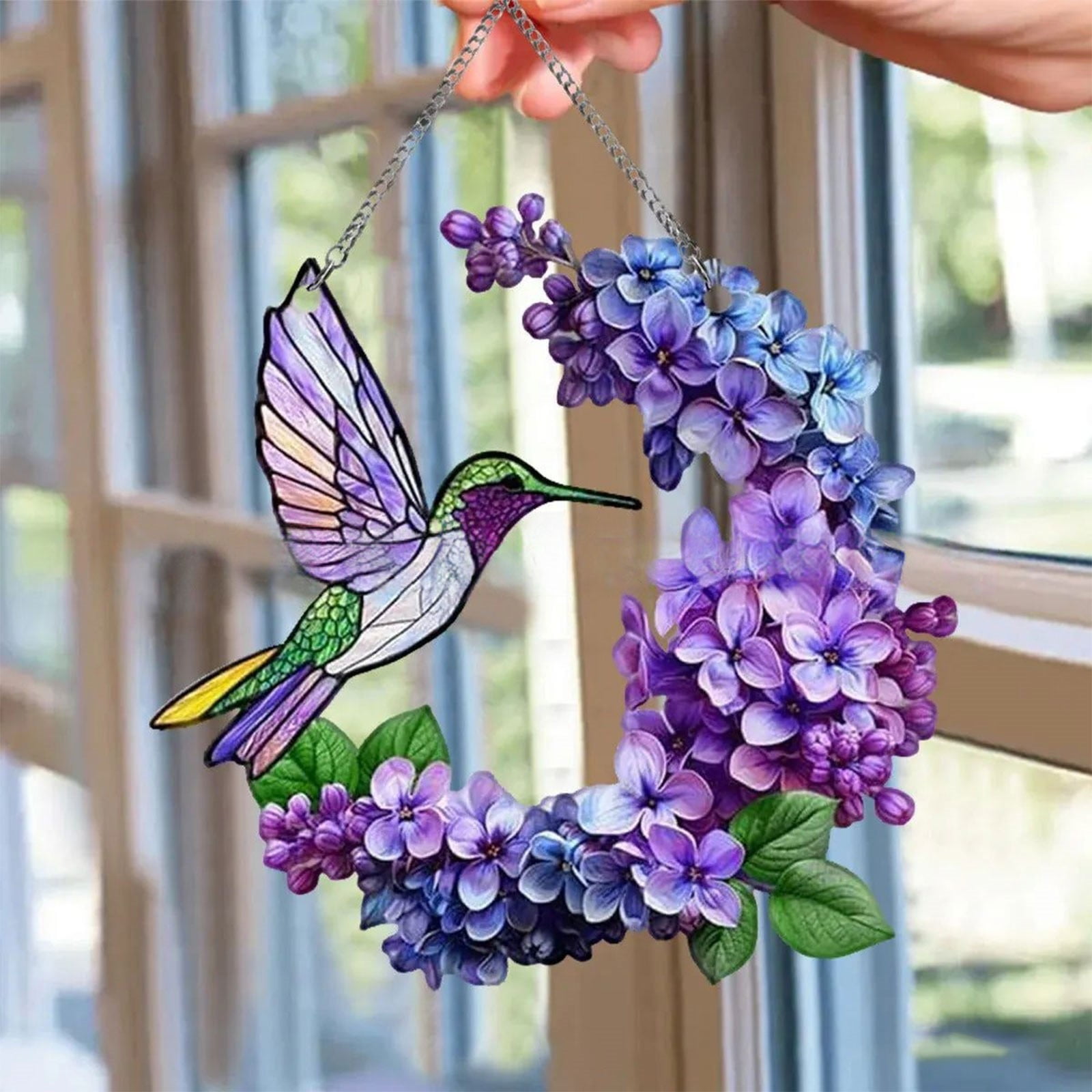 Decoration & Clearance Hummingbird Colorful Acrylic Window Hanging ...