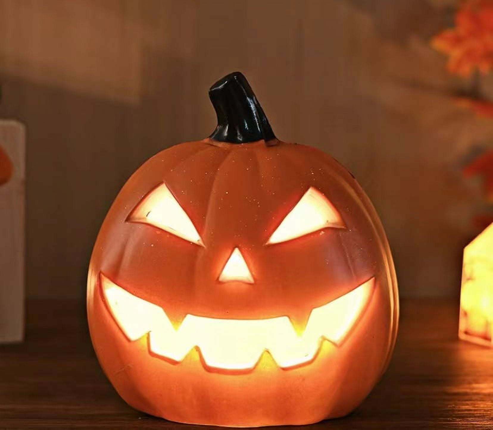 ZPANXA Halloween Pumpkin Decorations, Led Light Up Jack O Lantern ...