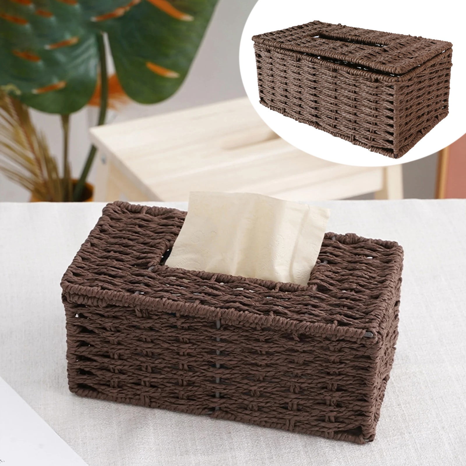 Decoration & Clearance Tissue Box Rectangular Tissue Box Rattan Tissue ...
