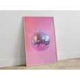 Decoration For The Living Room Glamour Style Disco Ball Poster Pink ...