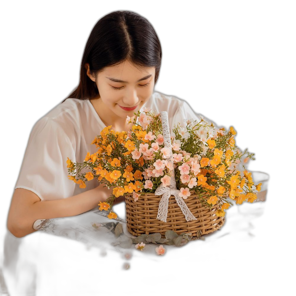 Decoration Mei Kong Fang Tianxing Bouncing Simulation Flower Fake Green ...