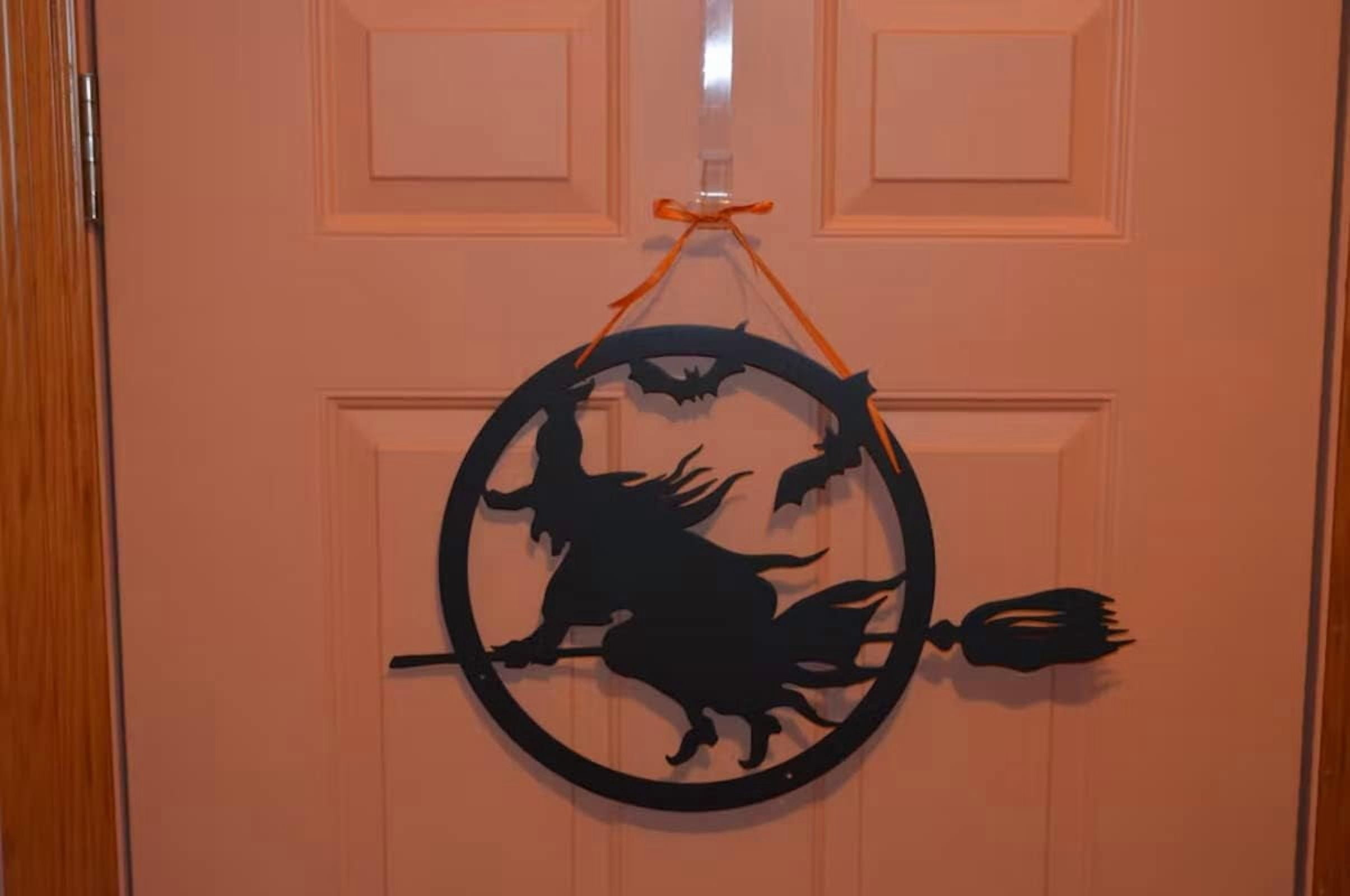 Decoration - Metal Broom Riding Décor - Scary Indoor Outdoor Wall Sign ...