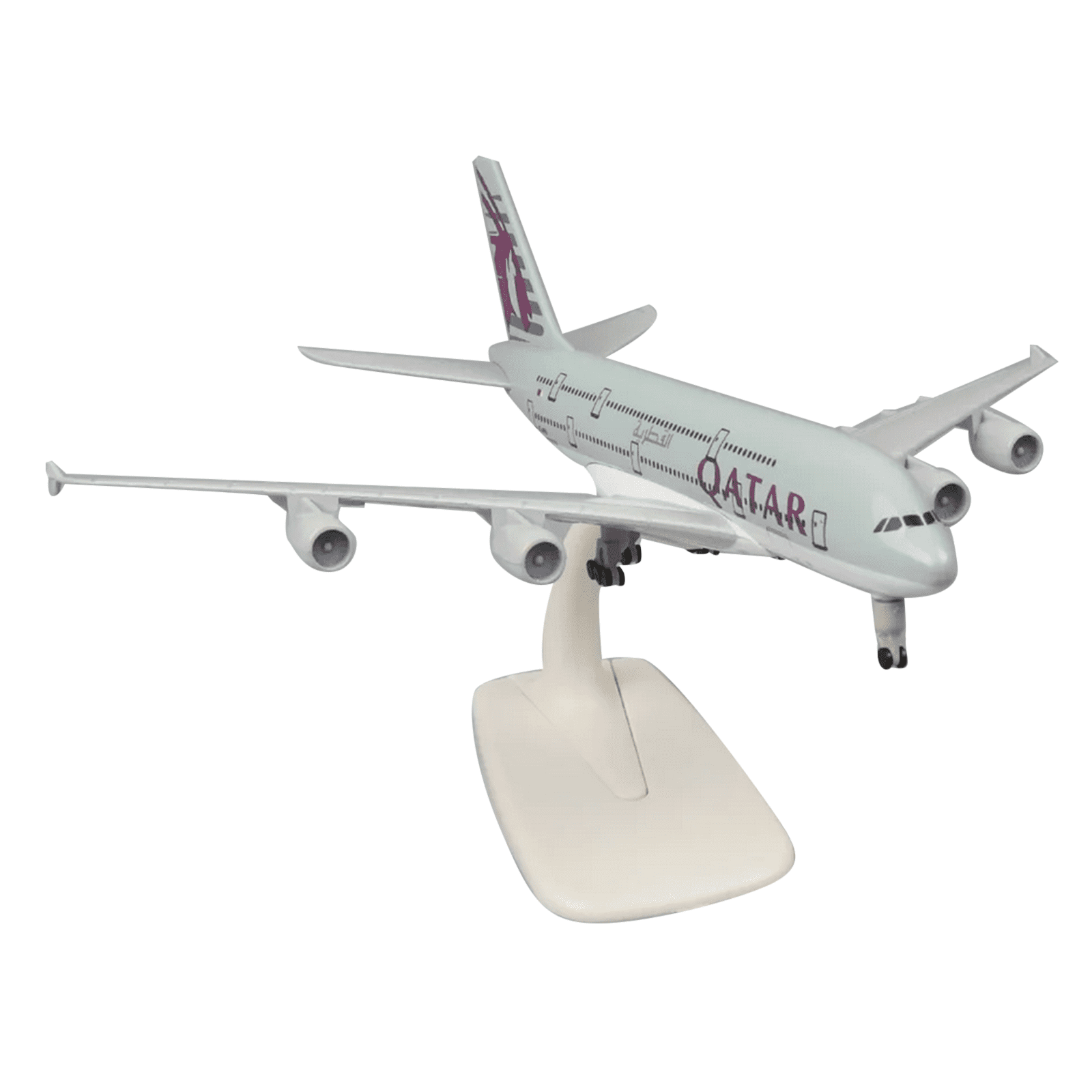Decoration Model Simulation 1:400 Alloy Qatar A380 Plane Model for ...