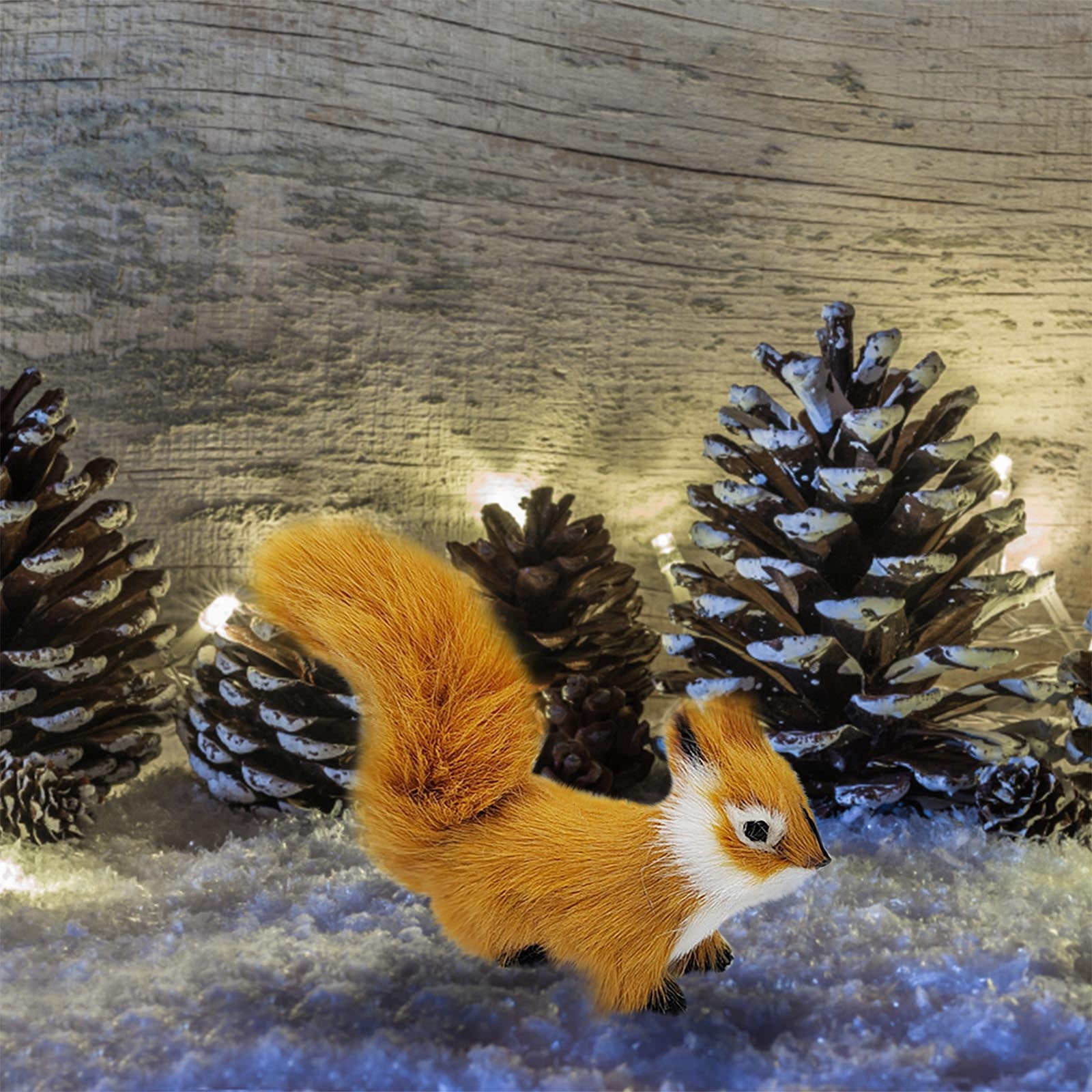 Decoration Ornaments Plush Imitation Animals Small Squirrels Pendant ...