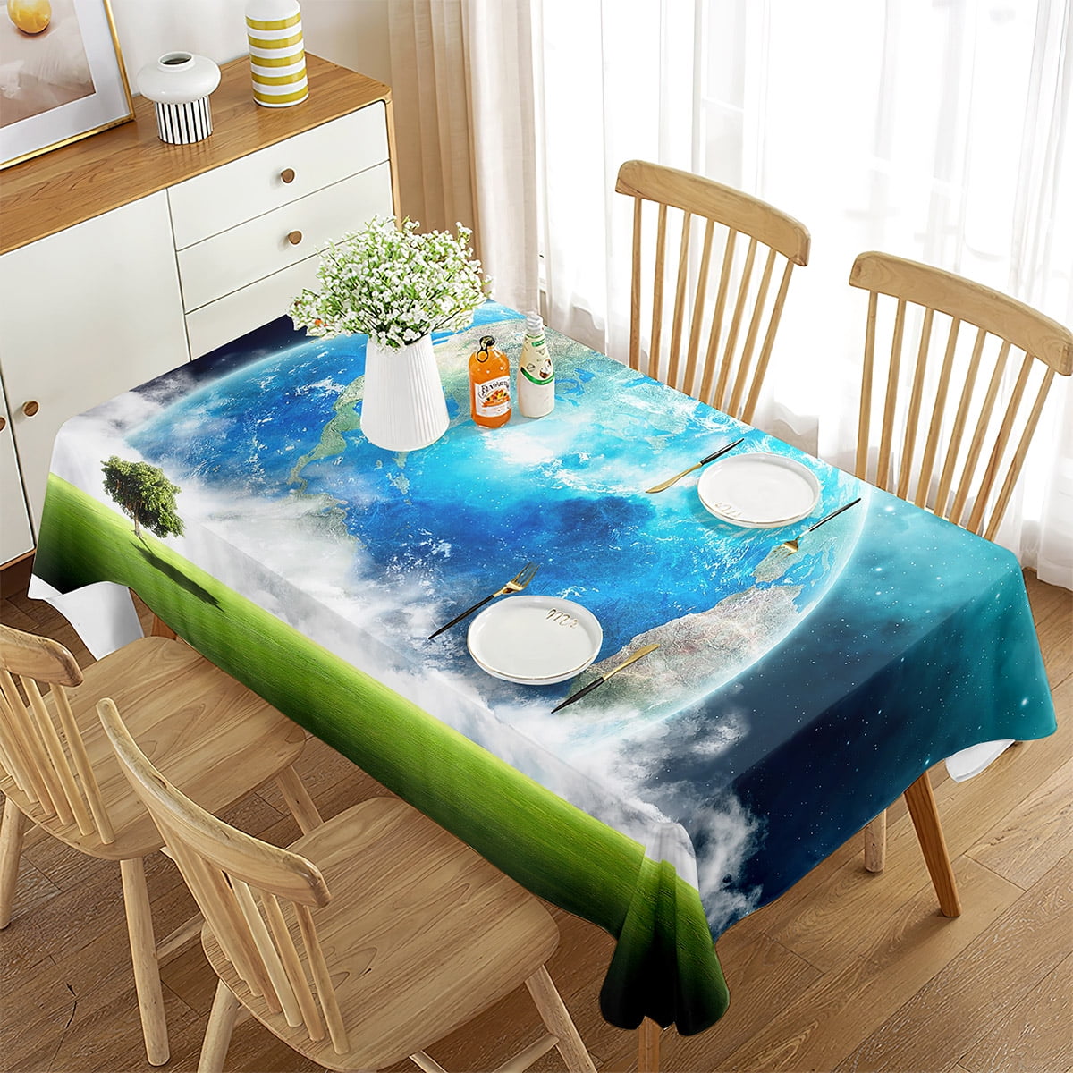 Decoration Party Table Coffee Room Dining Room Living for Cover Table ...