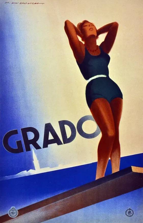 Decoration Poster.Home Room Interior design.Travel Italy.Grado. 16 x 24 ...