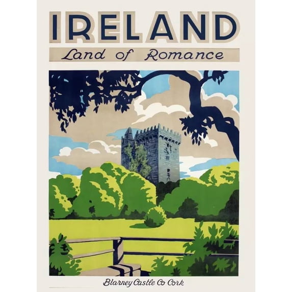 .Decoration Poster.Home Room interior design.Ireland.Blarney Castle ...