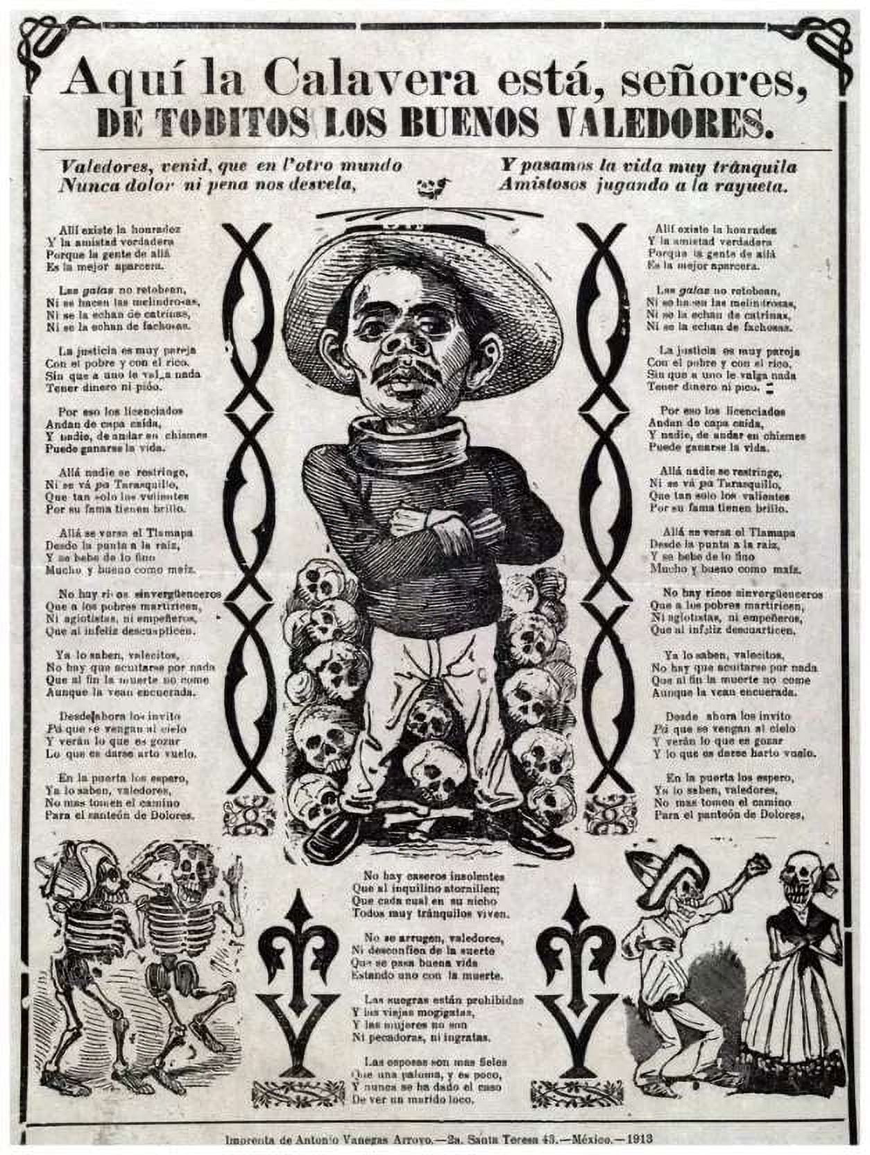 .Decoration Poster.Home Room wall design art print.Mexican Calavera ...