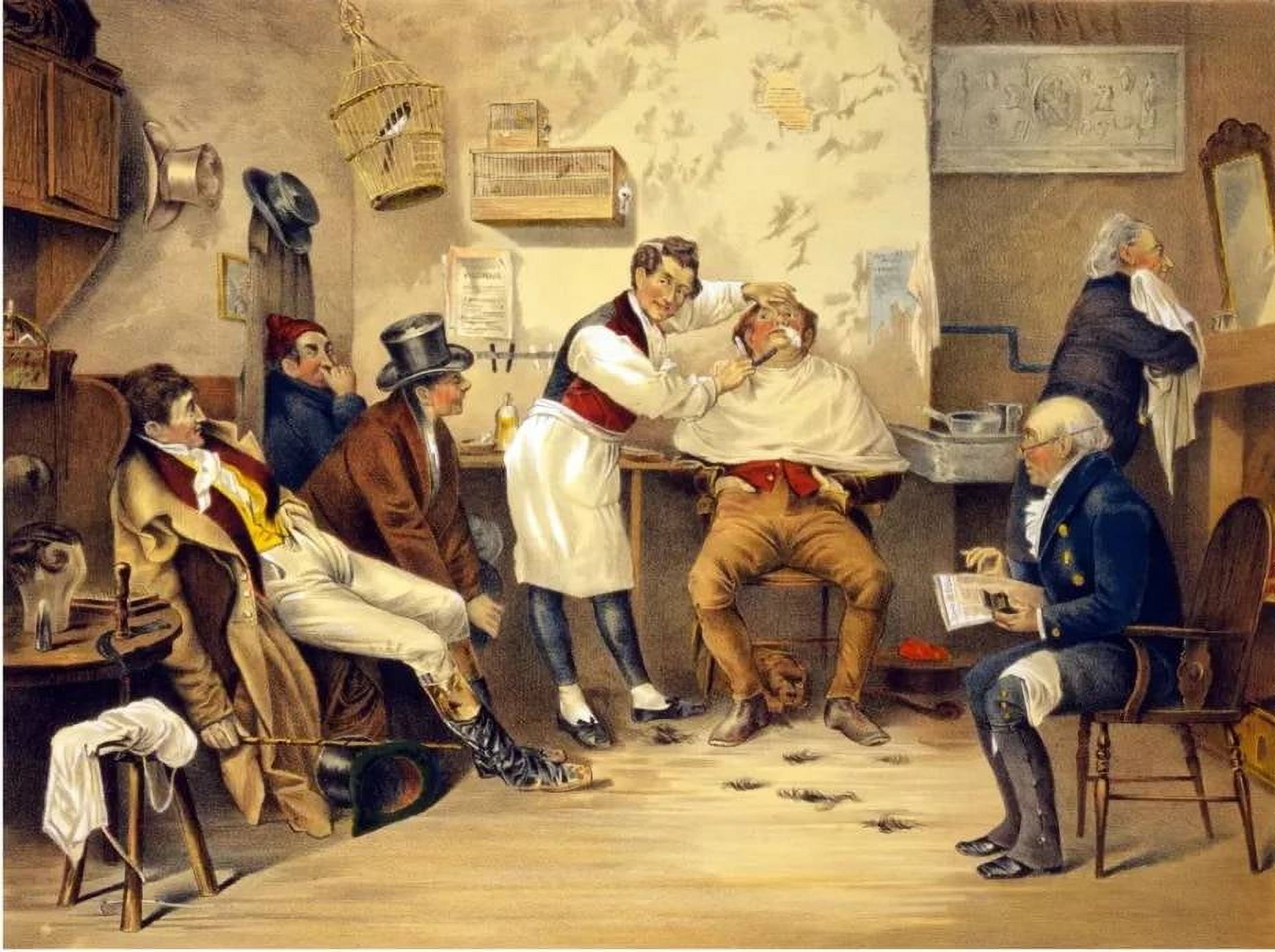 .Decoration Poster.Home Room wall design art print.Victorian Barber ...