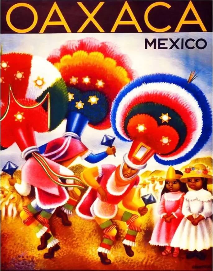 .Decoration Poster.Home Room wall design print.Oaxaca.Mexican festival ...