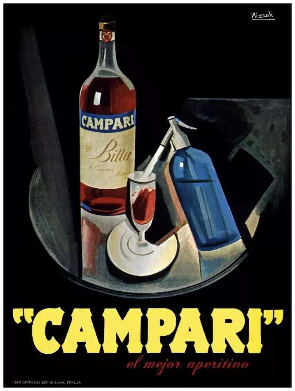 .Decoration Poster.Home Room wall interior design.Campari wine.Bar ...
