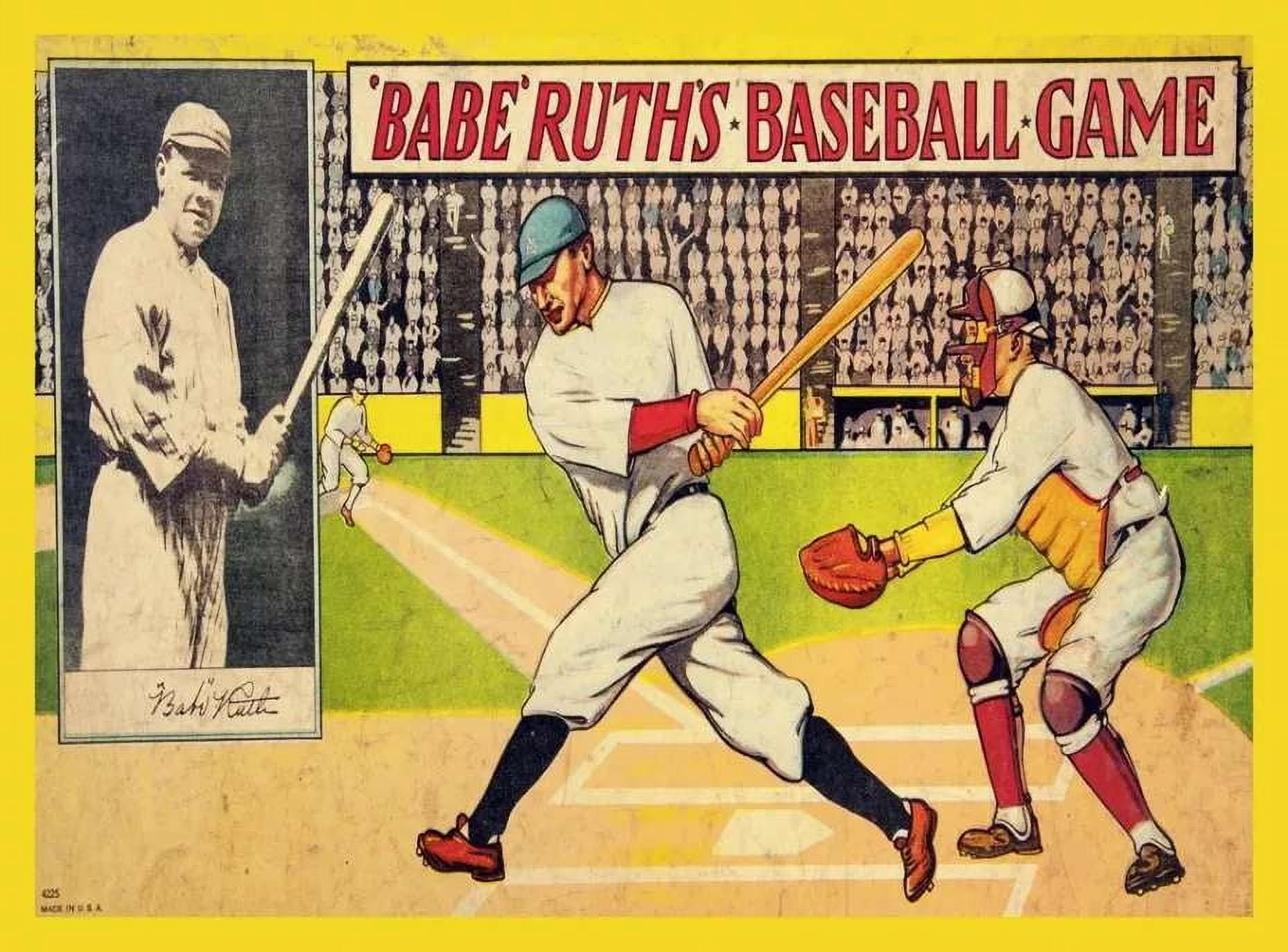 Decoration Poster.Home room art.Interior design.Babe Ruth.Baseball ...