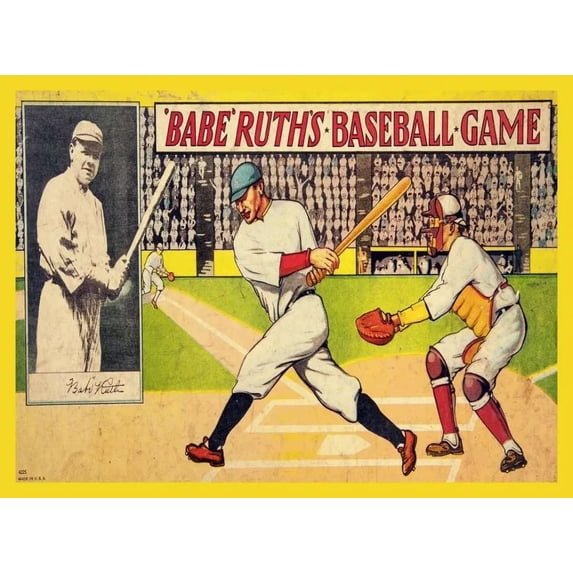 Decoration Poster.Home room art.Interior design.Babe Ruth.Baseball ...