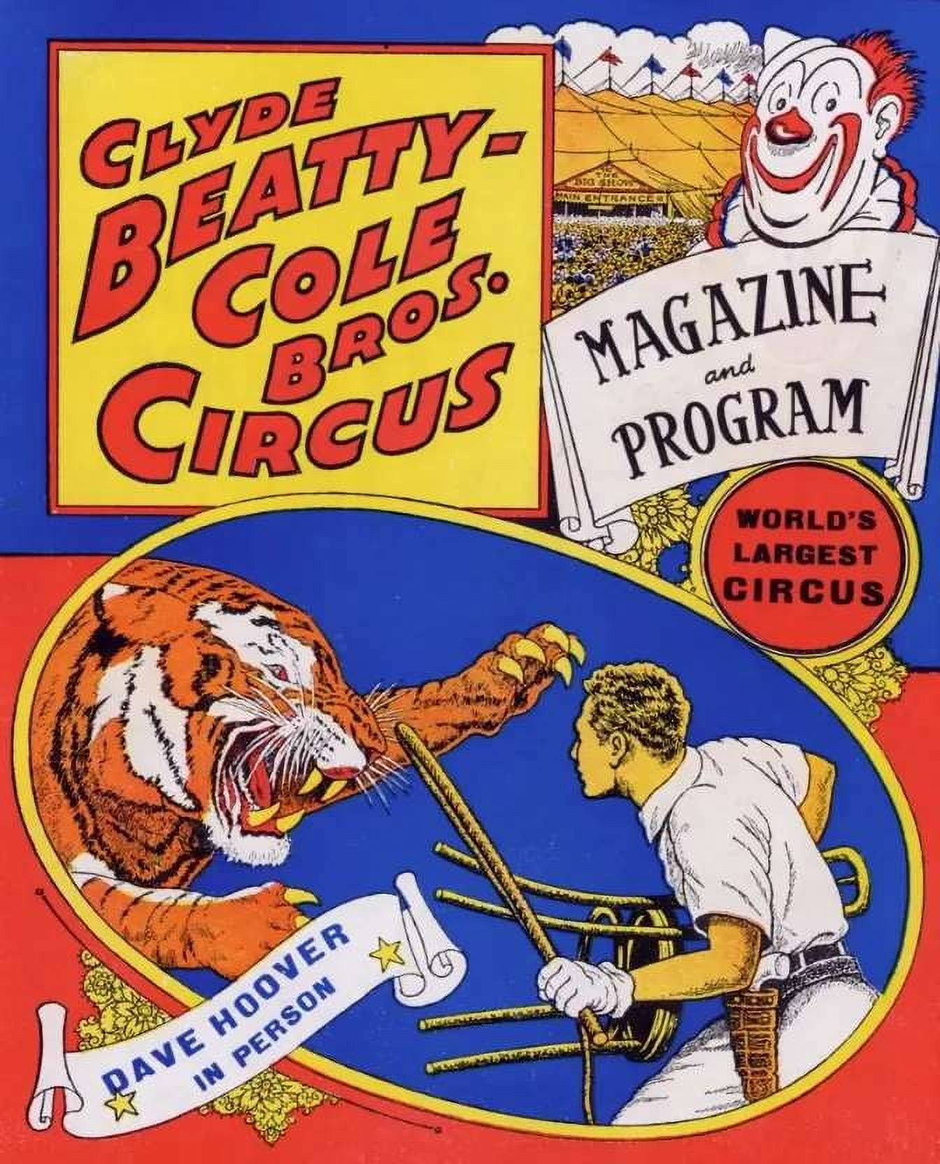Decoration Poster.Home room art.Interior design.Beatty Cole Circus ...