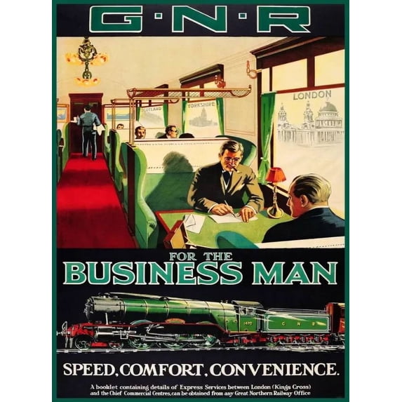 Decoration Poster.Home room art.Interior design.Business Man train ...