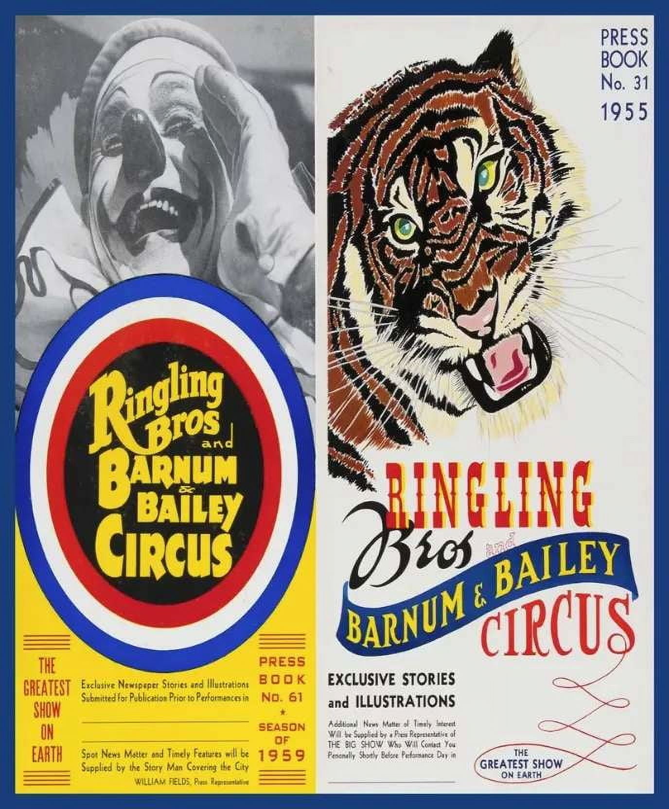 Decoration Poster.Home room art.Interior design.Circus Ringling.Tiger ...