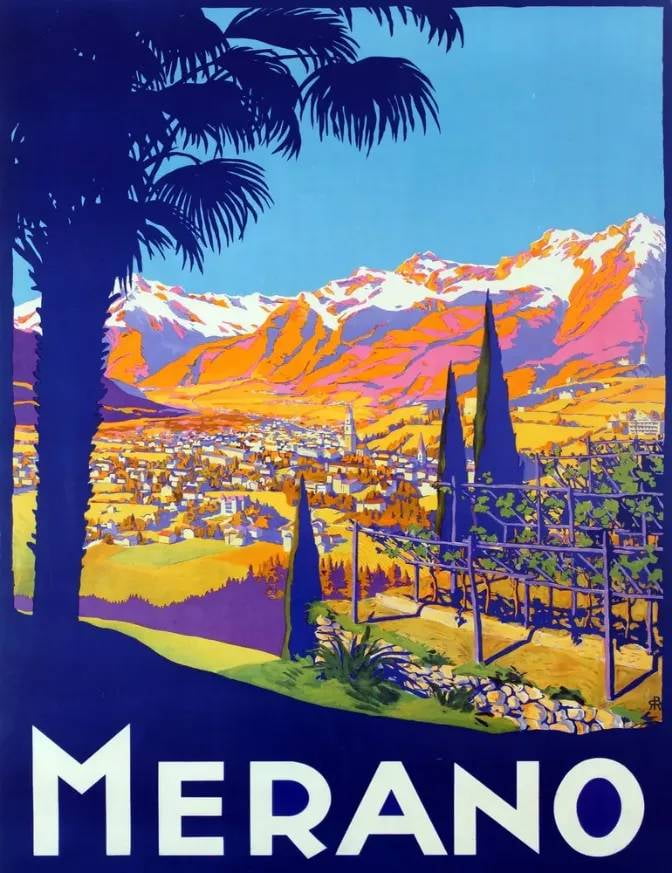 Decoration Poster.Home room art.Interior design.Merano Travel.Italy.Italian. 11 x 17 Inch Poster ...