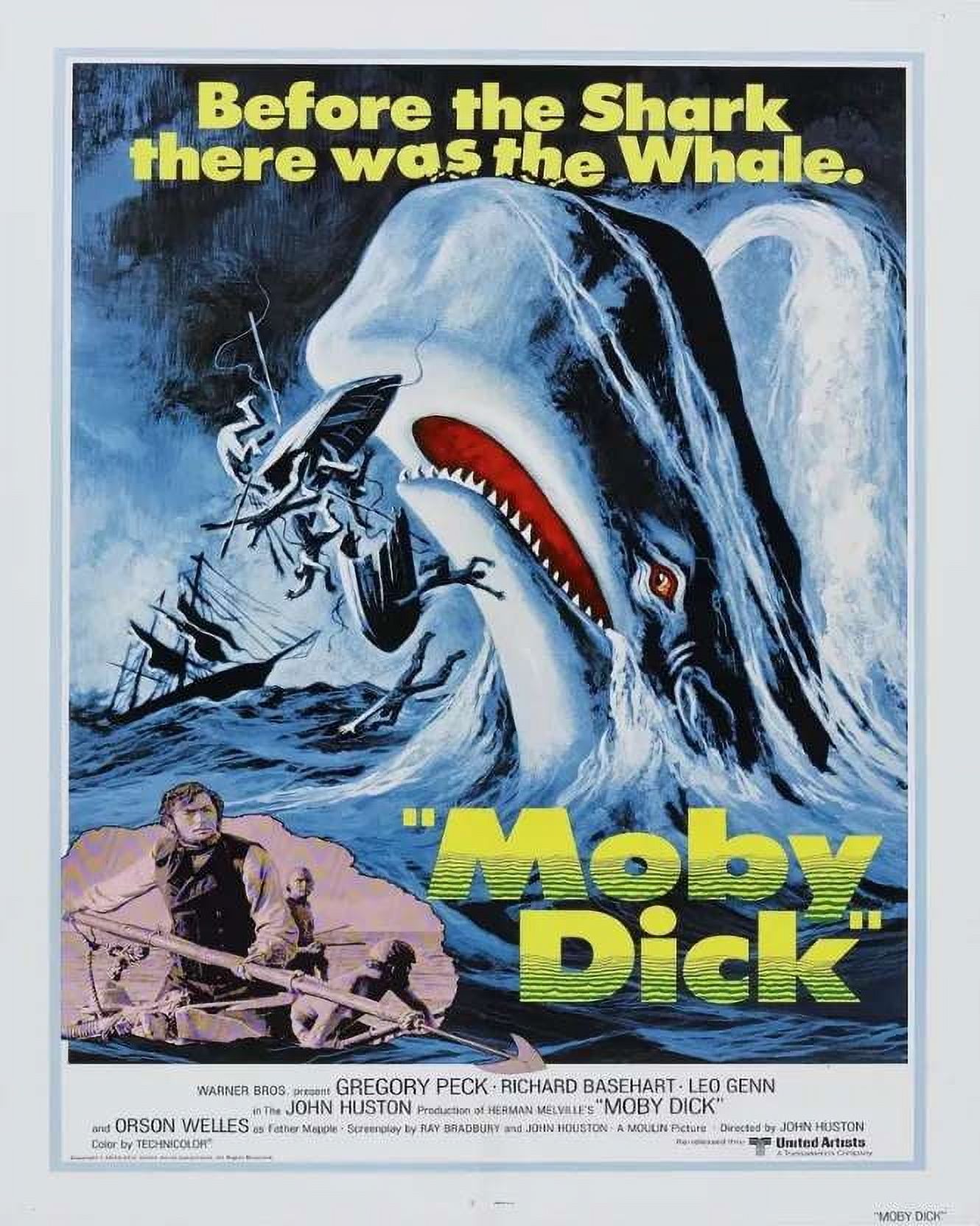 Decoration Poster.Home room art.Interior design.Moby Dick white whale ...