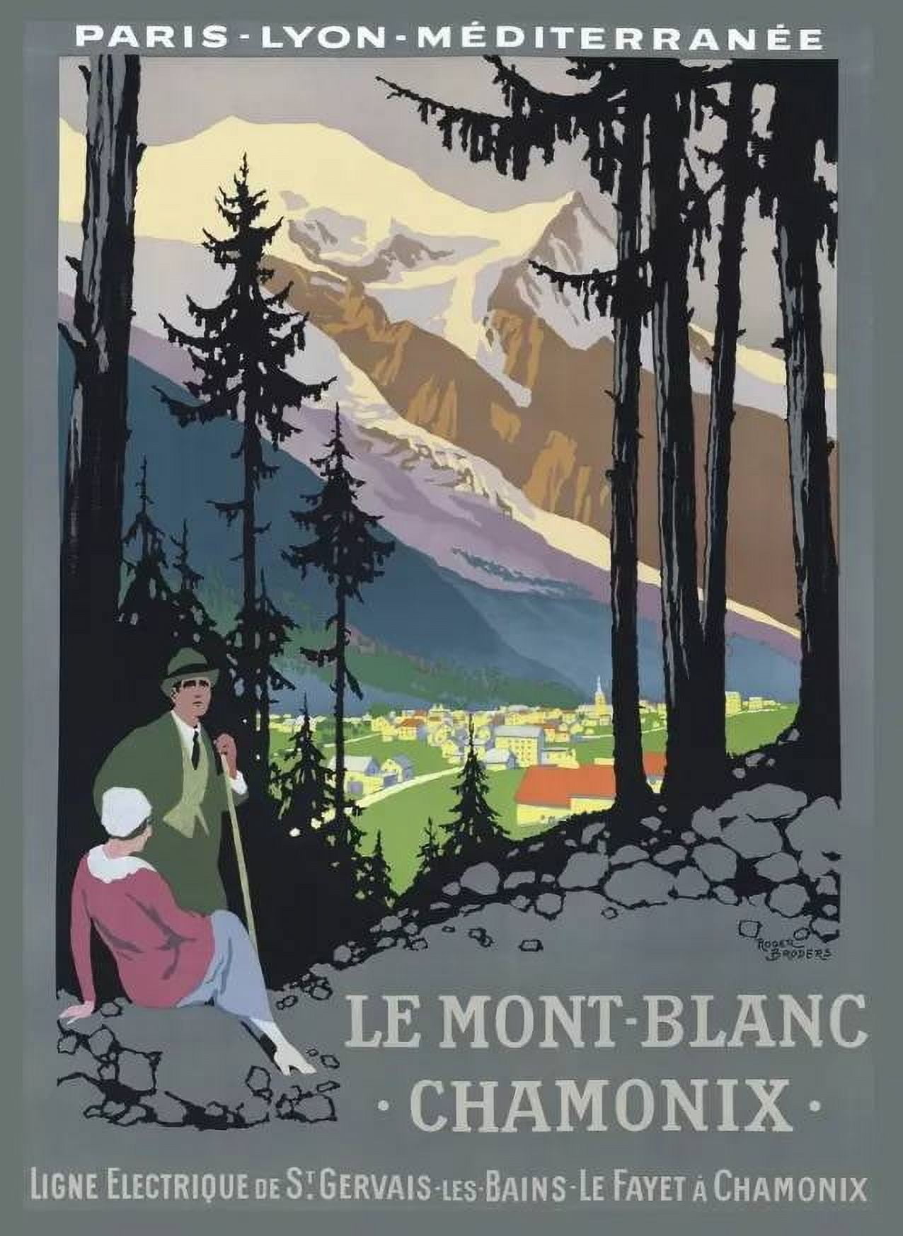 Decoration Poster.Home room art.Interior design.Mont Blanc Chamonix ...