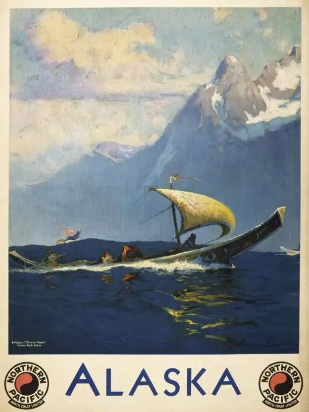 .Decoration Poster.Room Wall art.Home interior decor.Alaska boat travel ...
