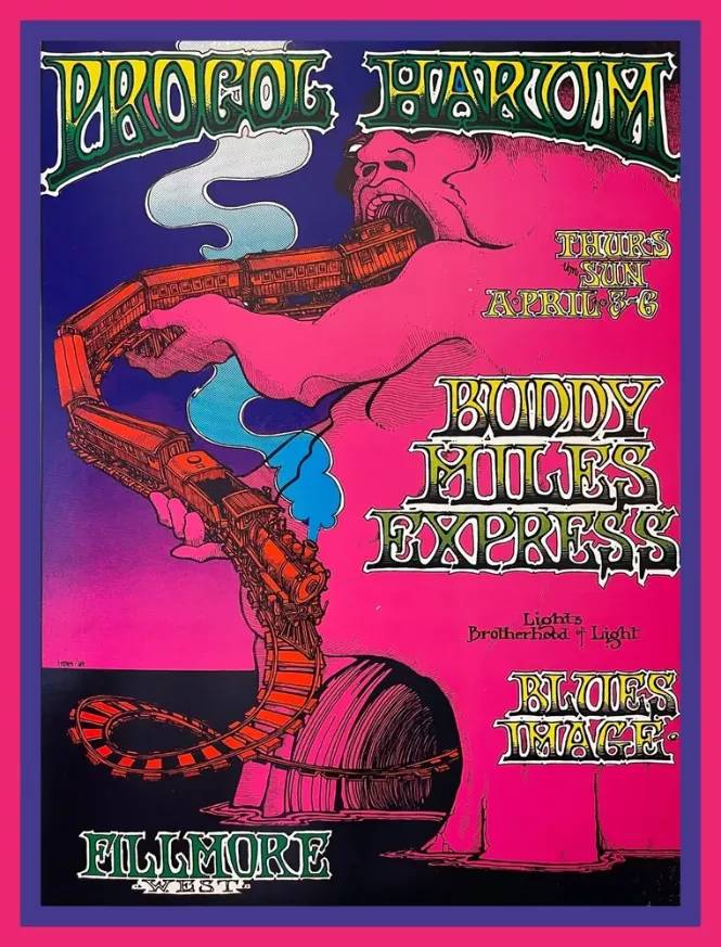 .Decoration Poster.Room interior.Vintage wall art.Procol Harum concert ...