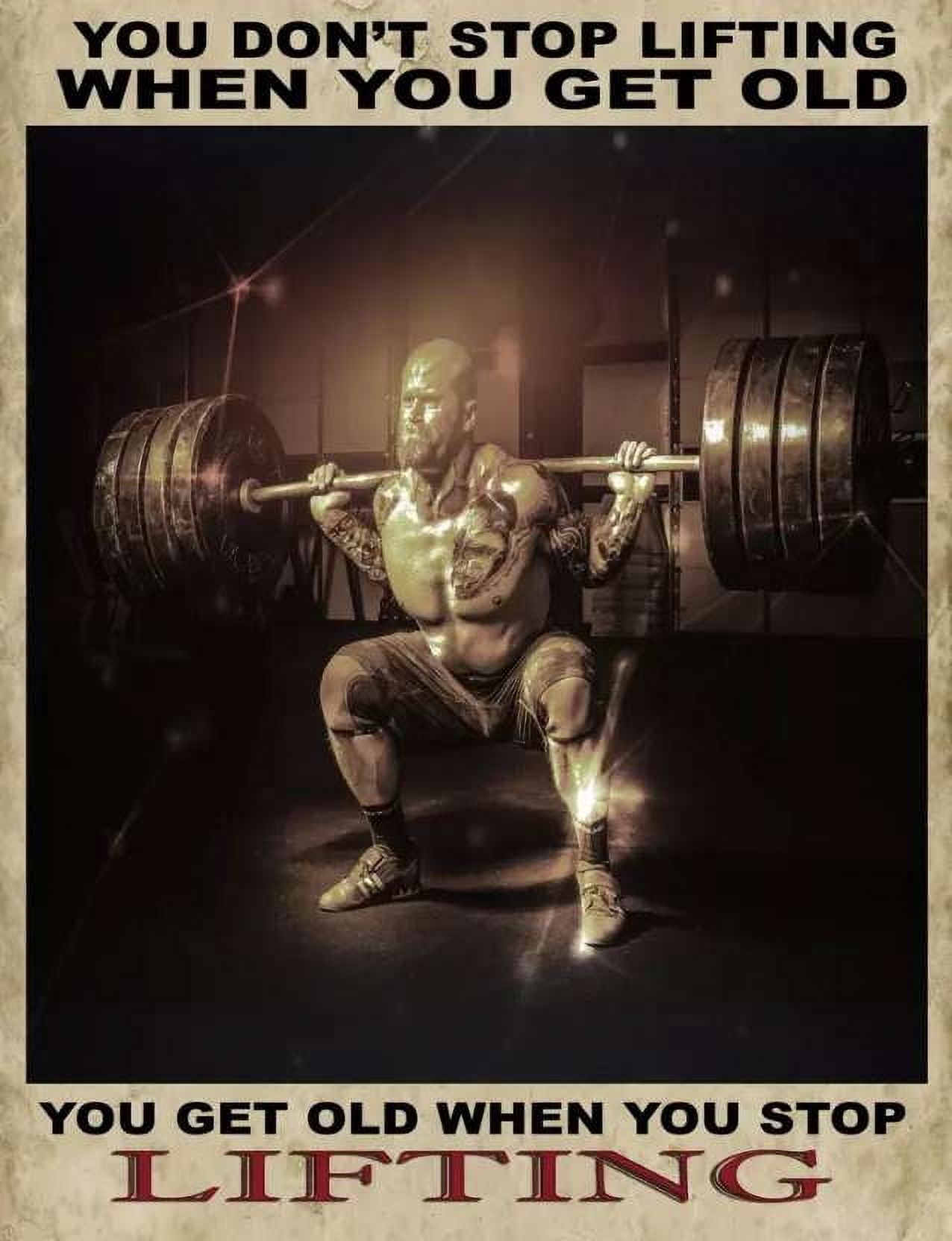 .Decoration Poster.Room wall.Don't stop Lifting when you get old ...
