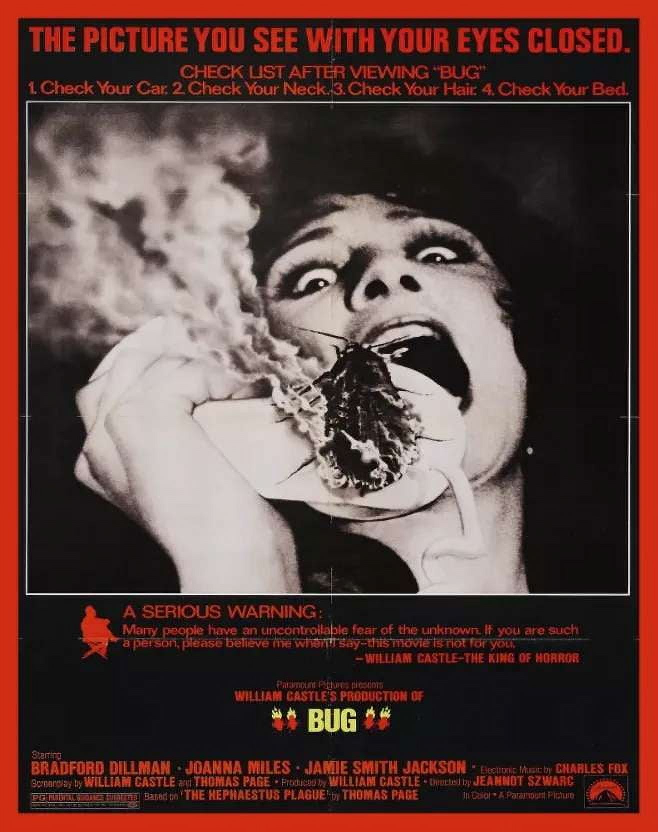 .Decoration Poster.Room wall interior design.Retro movie film Bug ...