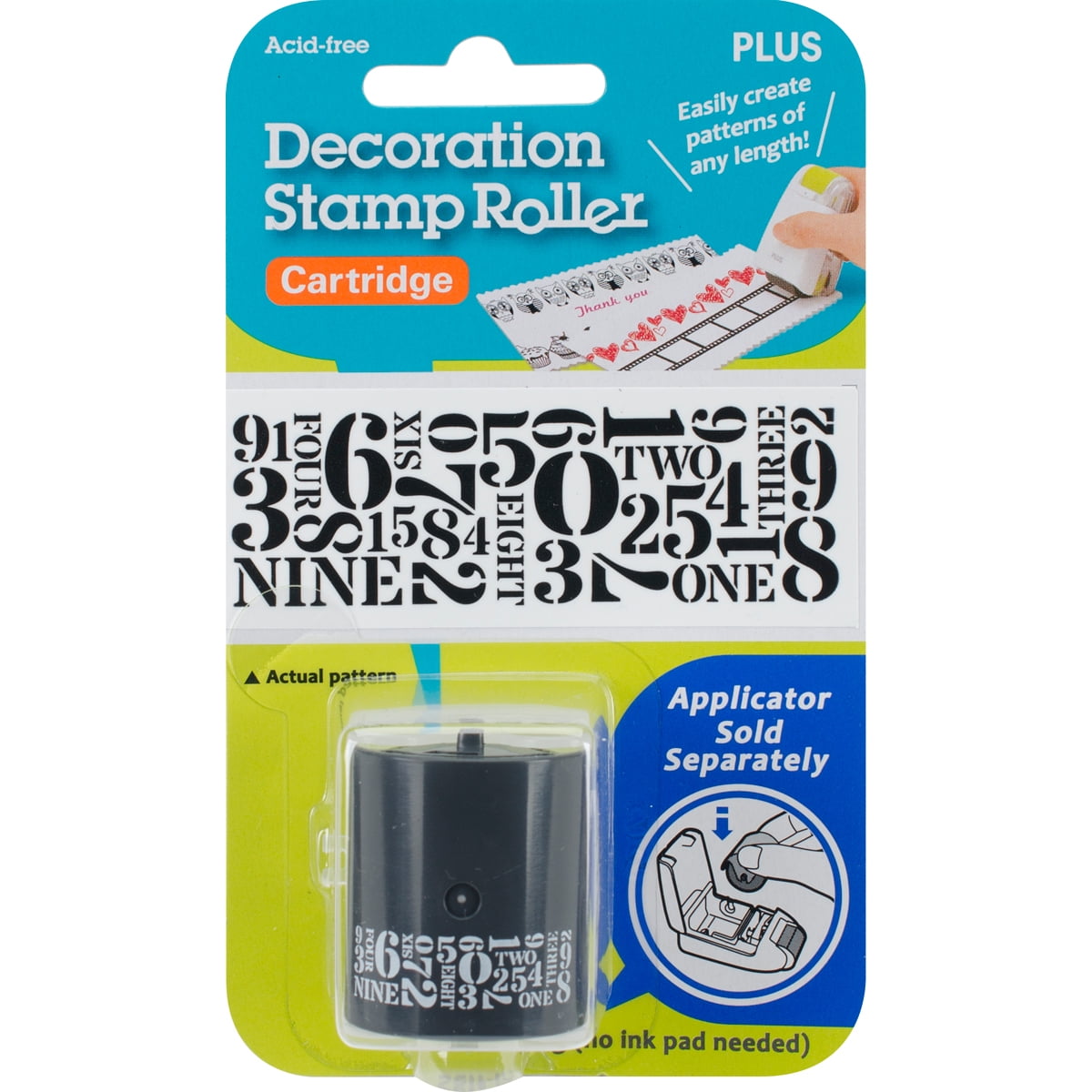 Decoration Stamp Roller-Numbers, Pk 2, Plus Corporation - Walmart.com