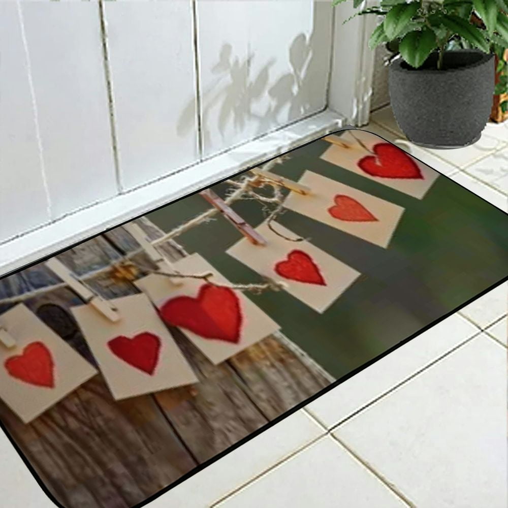 Decoration on Wooden Wall Doormat Washable Indoor Door Mat Durable Non ...