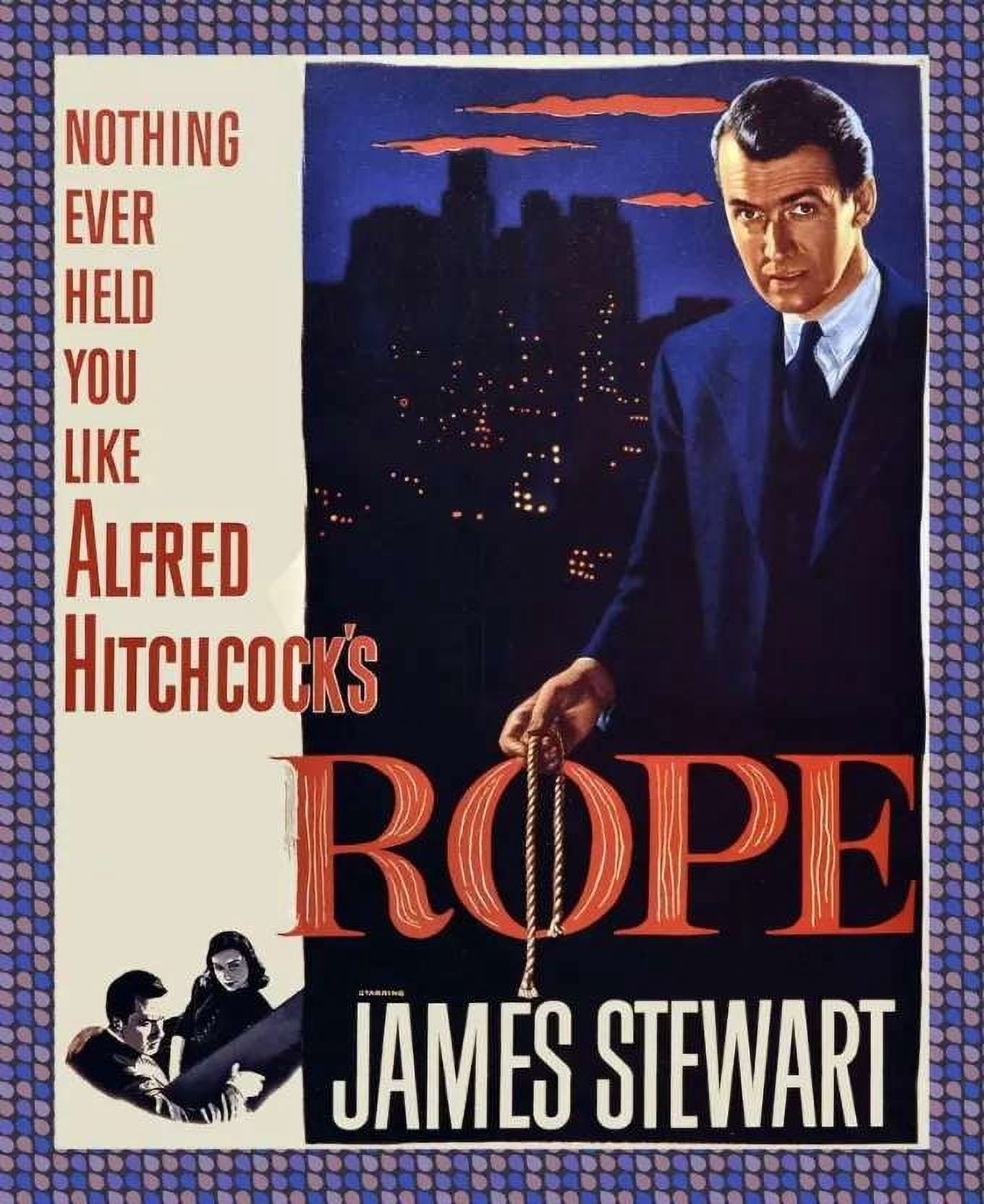 .Decoration movie Poster.Home Room wall art design.Hitchcock Rope Noir ...