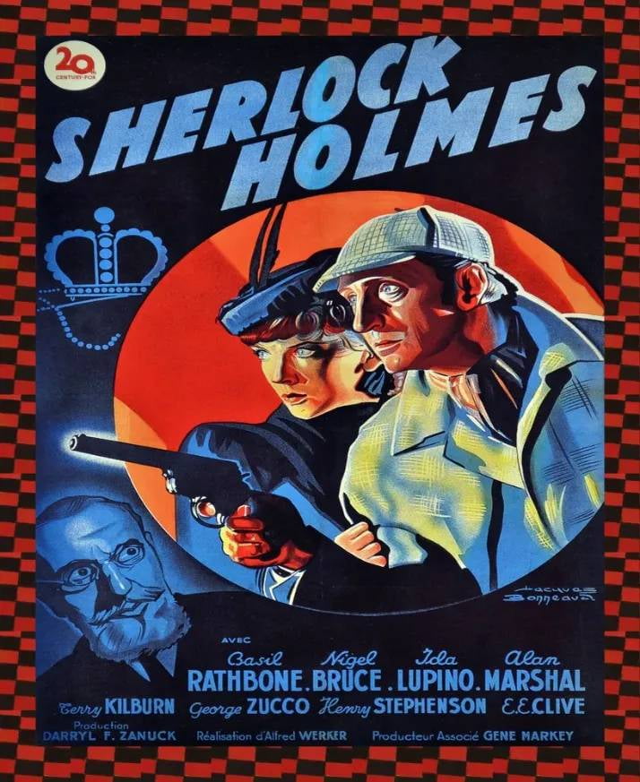 .Decoration movie Poster.Home Room wall art design.Sherlock Holmes ...