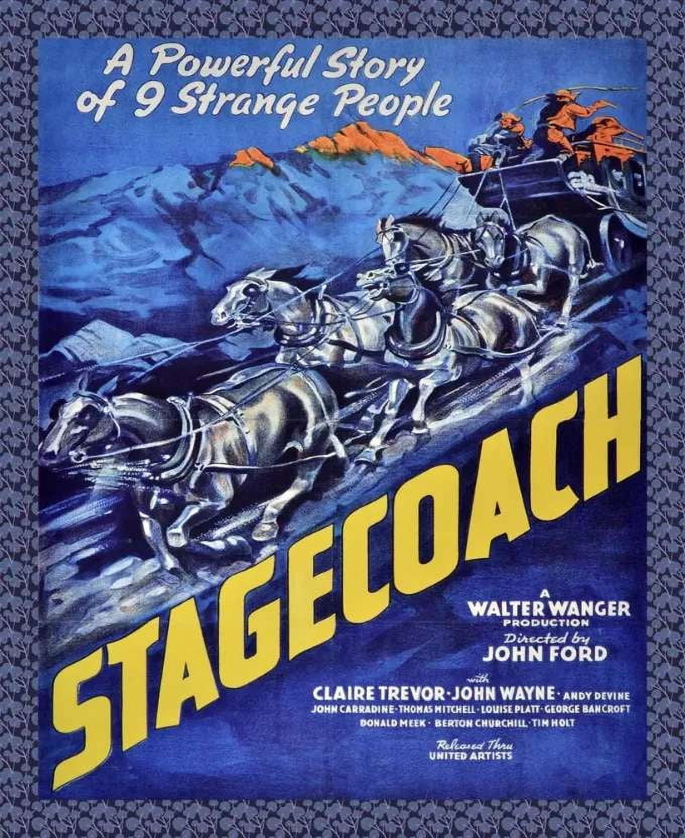 .Decoration movie Poster.Home Room wall art design.Stagecoach Cowboy ...