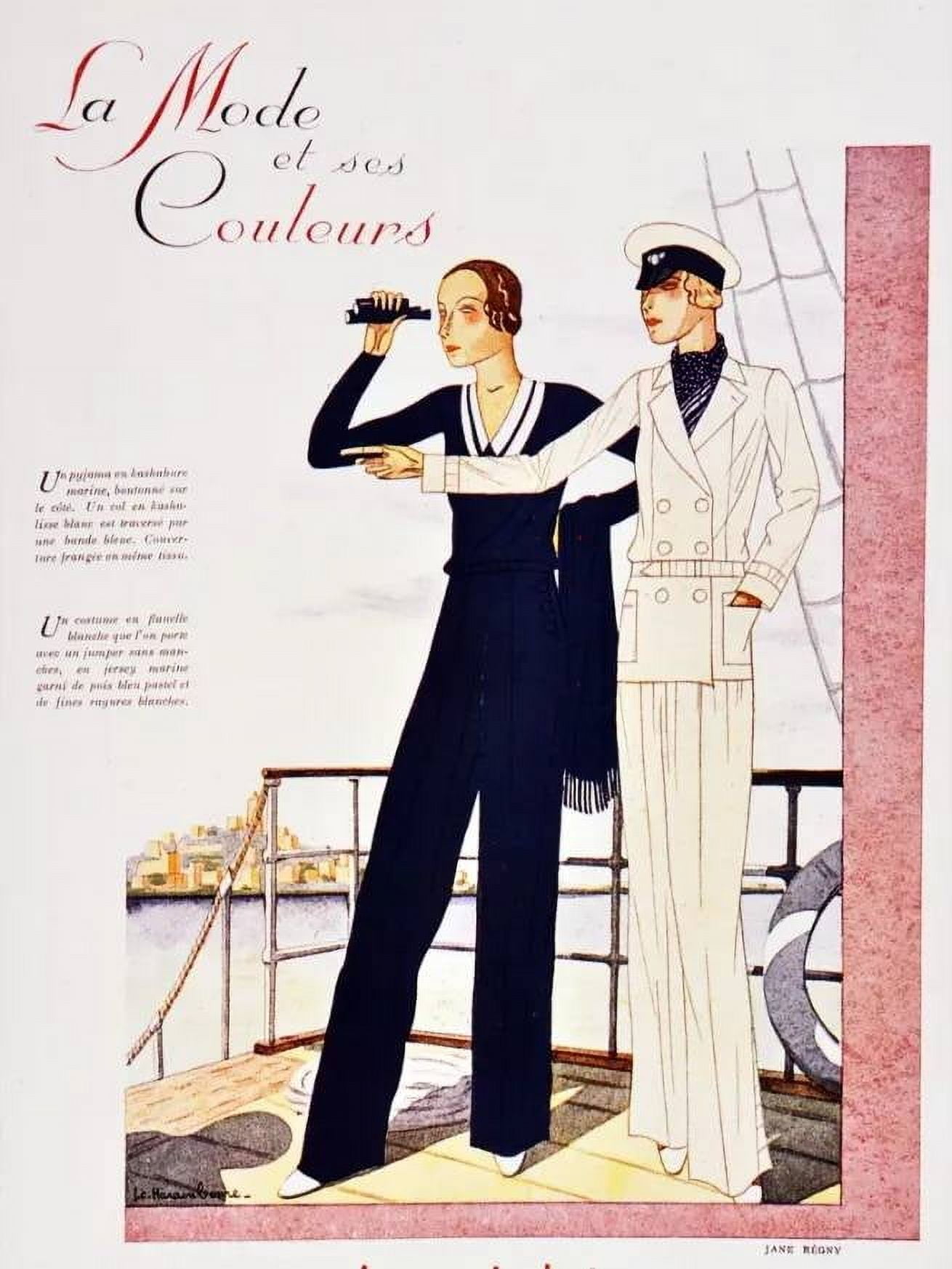 Decoration poster.Interior design Art.Retro fashion.French sailors. 16 ...
