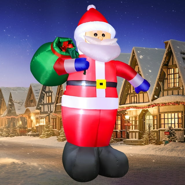 Decorations, Blow Up Santa Claus with Gifts Bag, Giant Santa Carrying ...