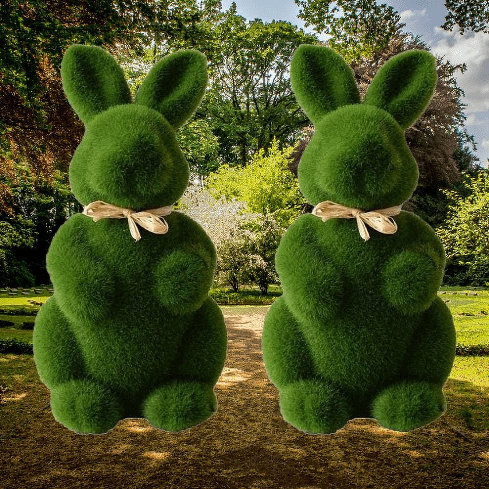 Decorations Easter Flocked Bunny Tables Great Easter Egg Hunt Furry ...