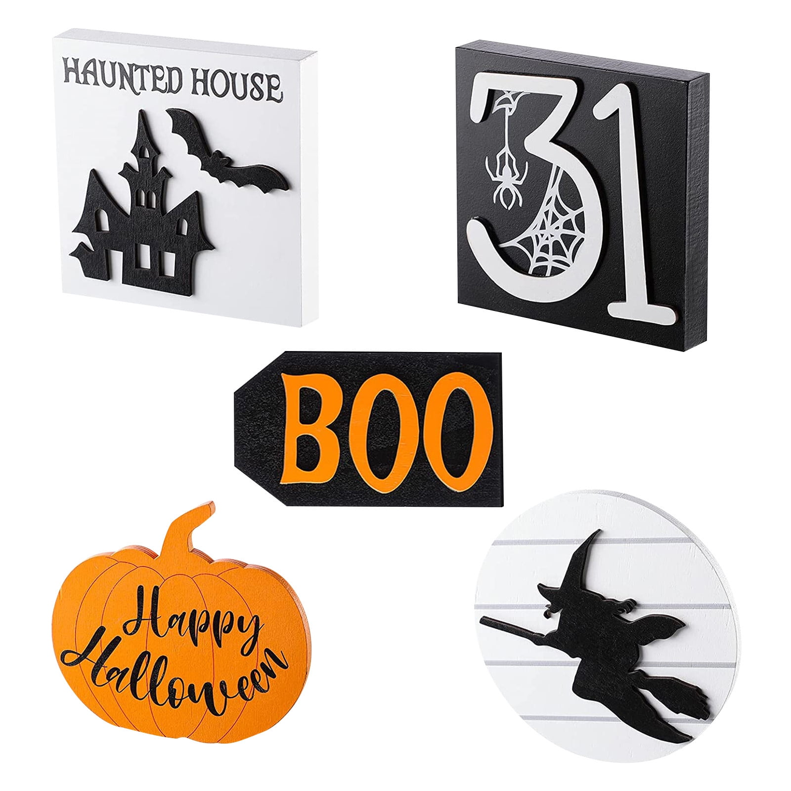 Decorations Happy Wooden Signs Cute Plush And Bead Garland Farmhouse ...