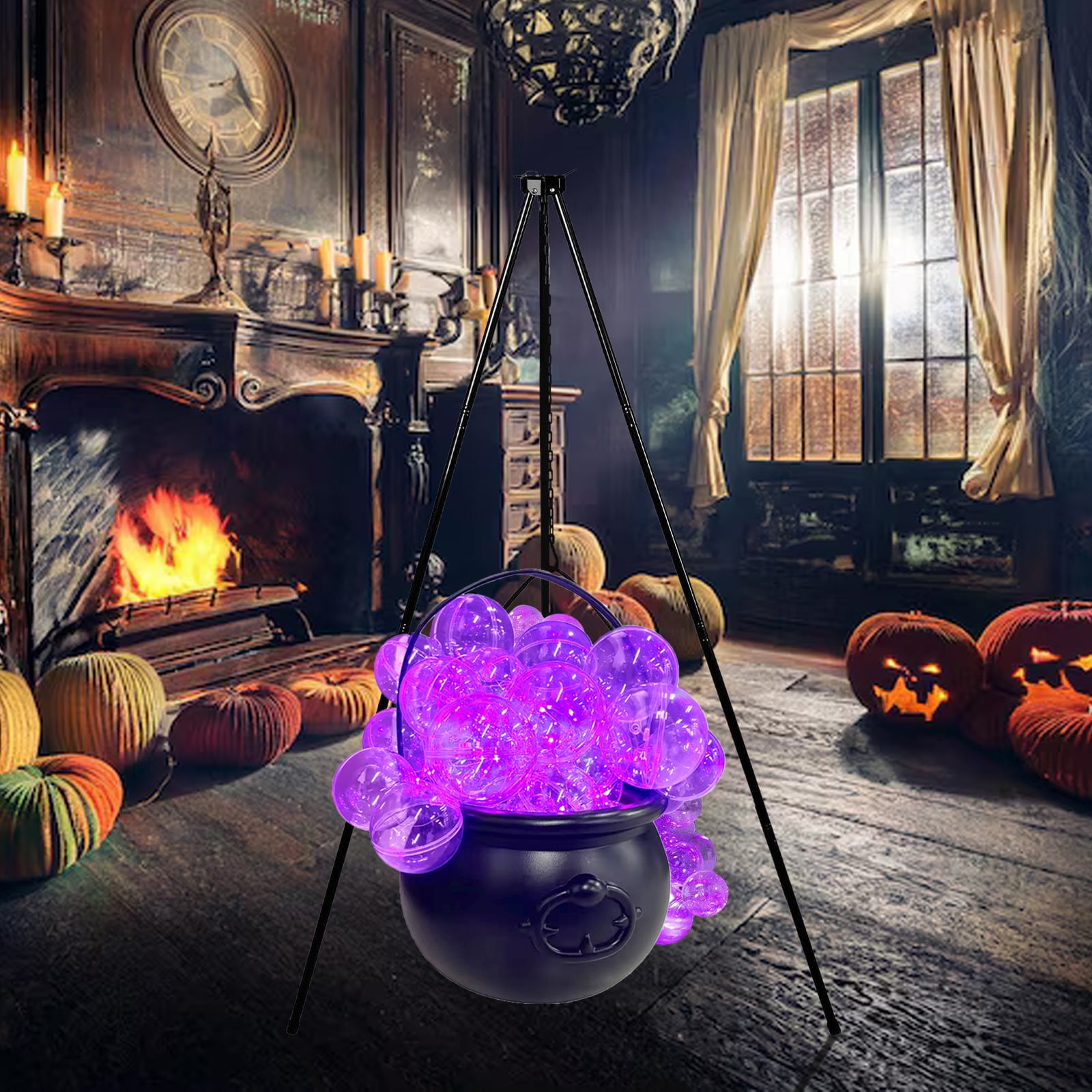 Decorations Indoor-DIY Bubbling Witch Cauldron Set,Black Witches ...
