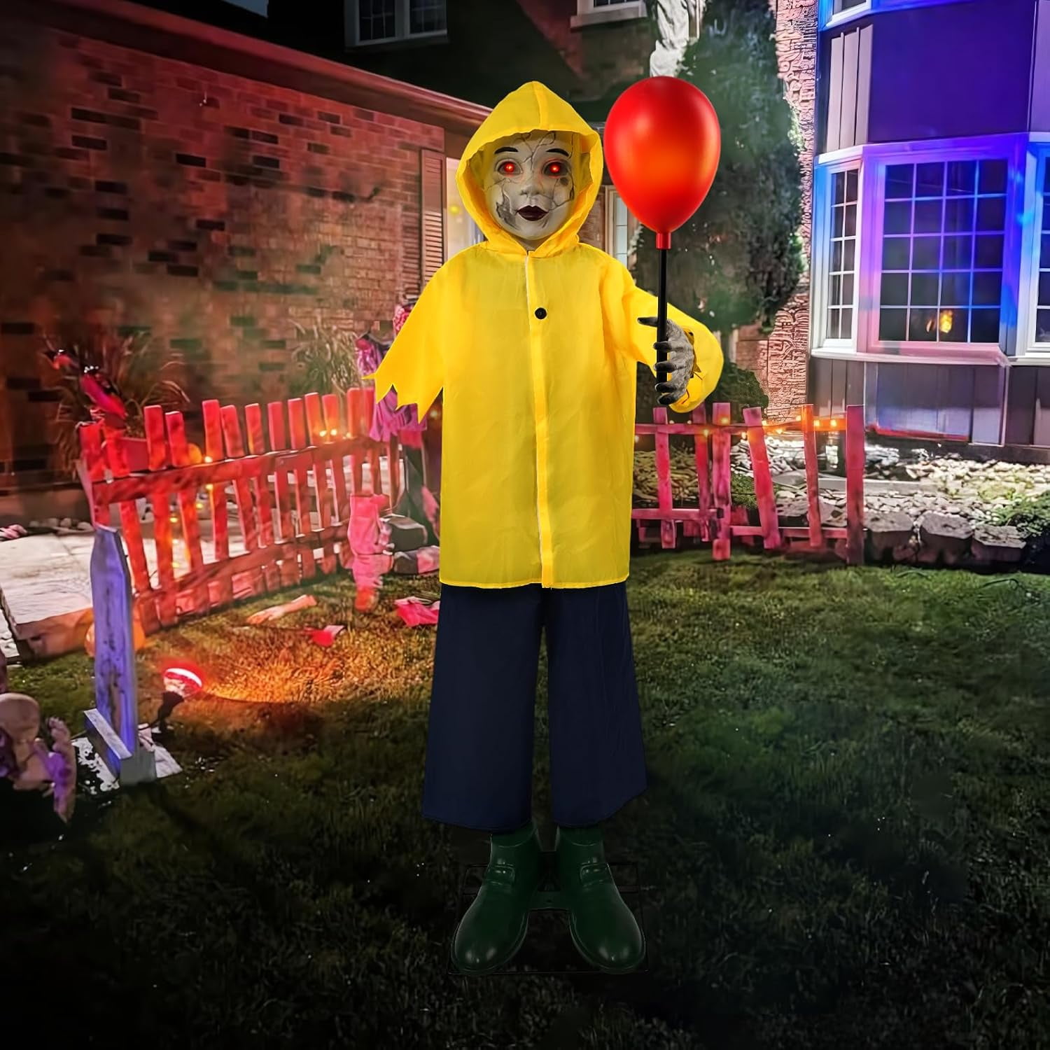 Decorations Outdoor - 4 Ft Life Size Animated Animatronics Prop with ...